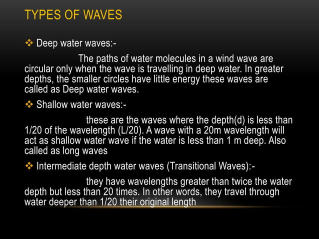 Waves and their significance | PPTX | Geography | Science