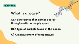 Waves and Wave Properties Physical Science Quiz Presentation Yellow ...