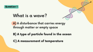 Waves and Wave Properties Physical Science Quiz Presentation Yellow ...