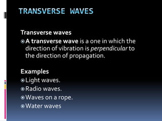 Waves and waves motion | PPTX
