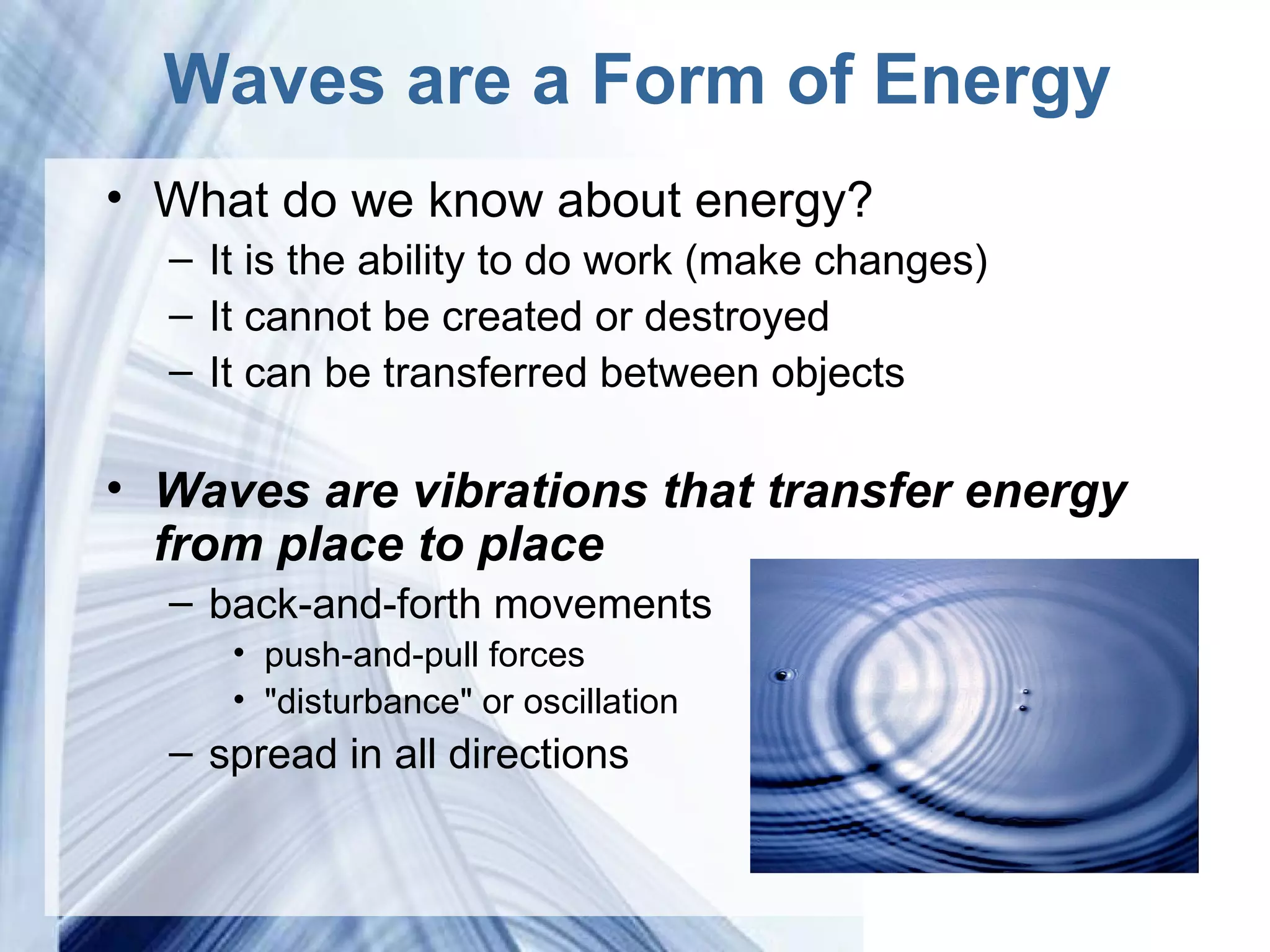 Waves and Energy | PPT