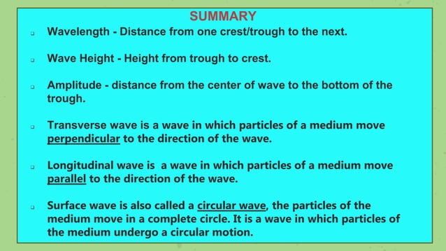 Science 7- grade seven quarter 3 waves and types | PPTX