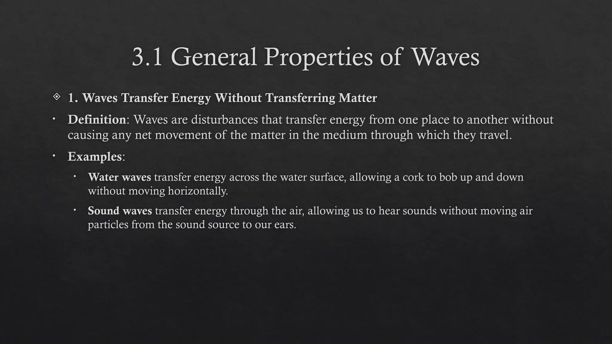 Waves, Light and Sound Presentation IGCSE | PPTX