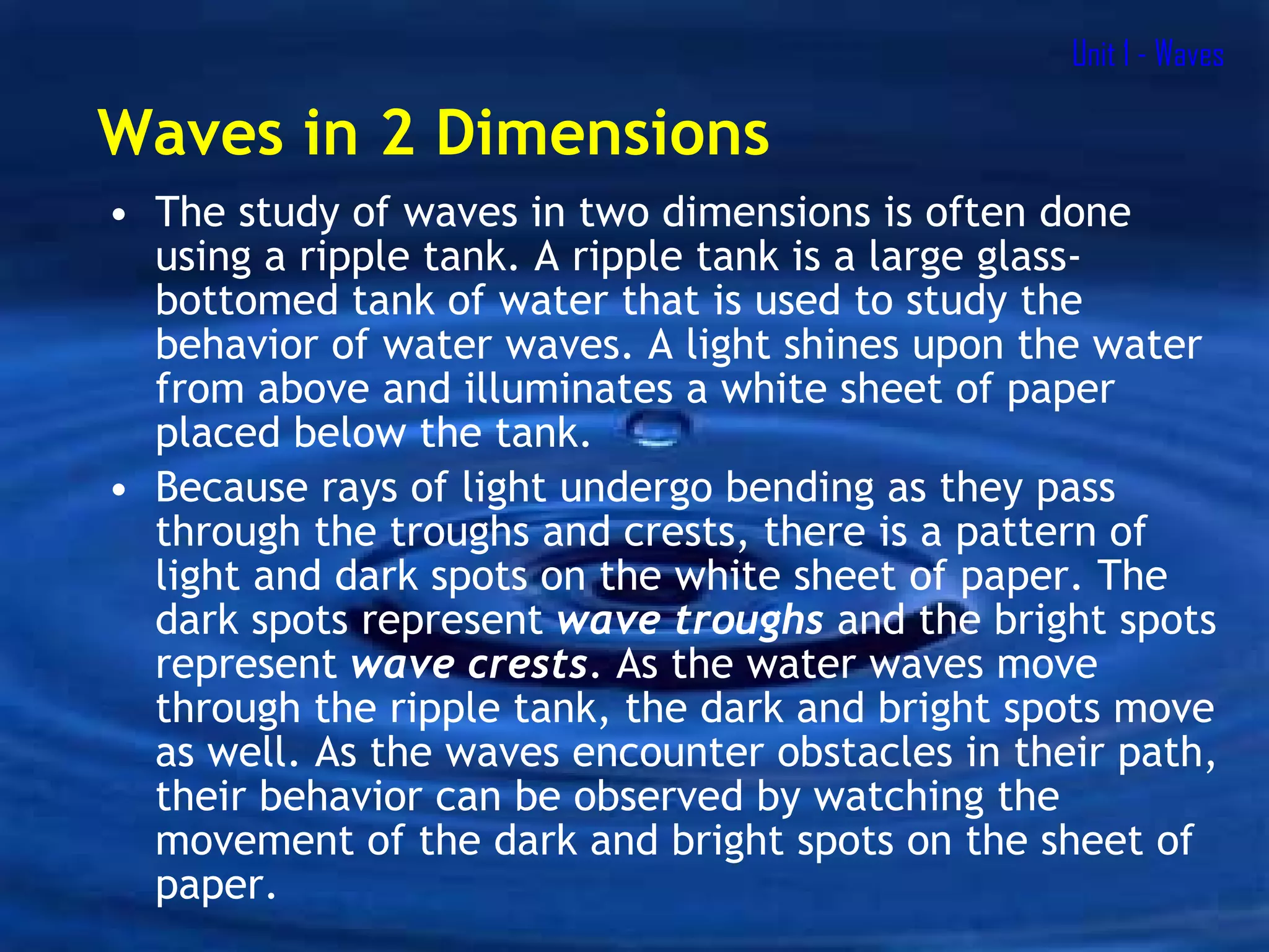 Waves in 2 Dimensions | PPT