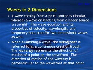 Waves in 2 Dimensions | PPT