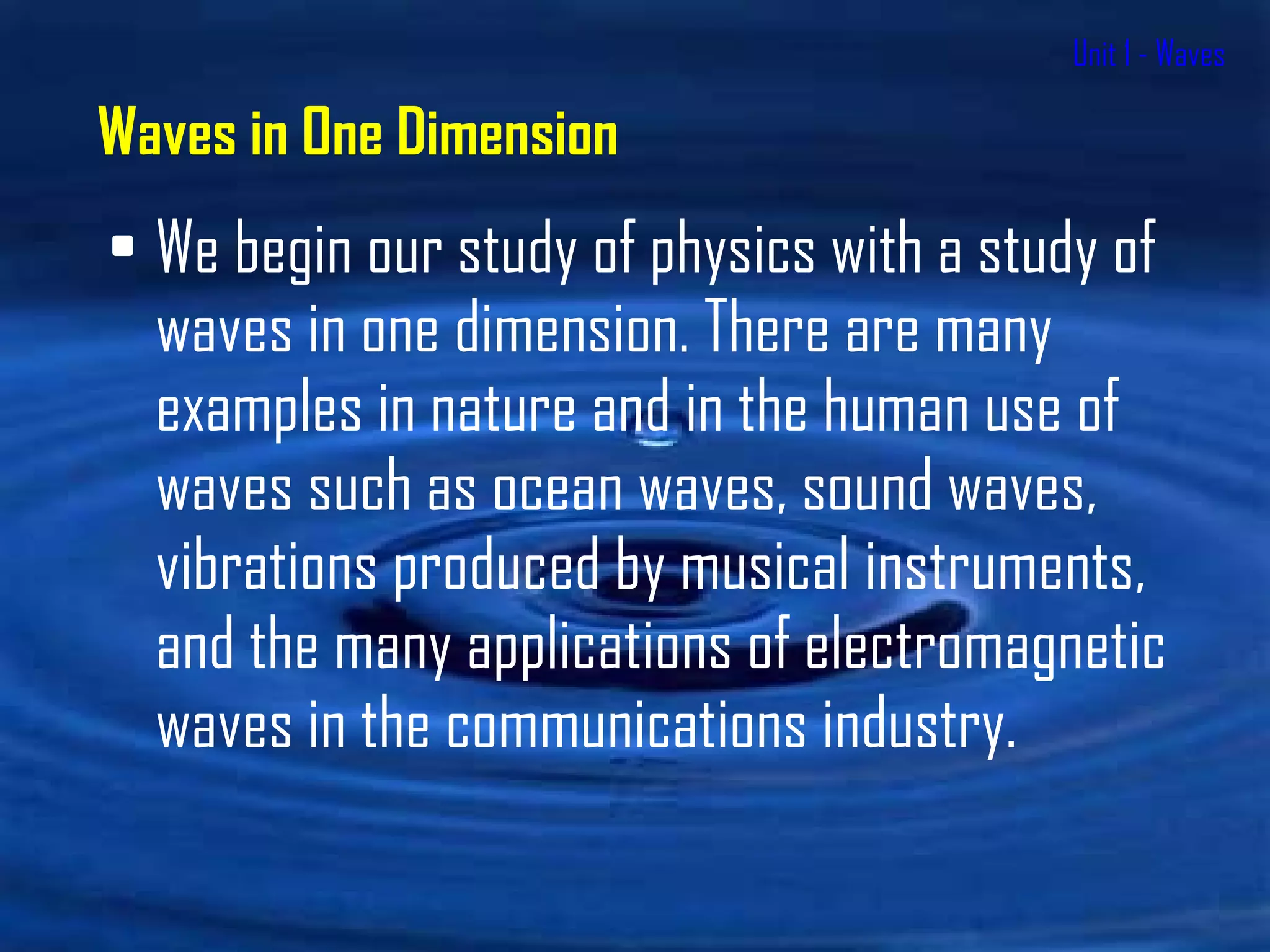 Waves in One Dimension | PPT