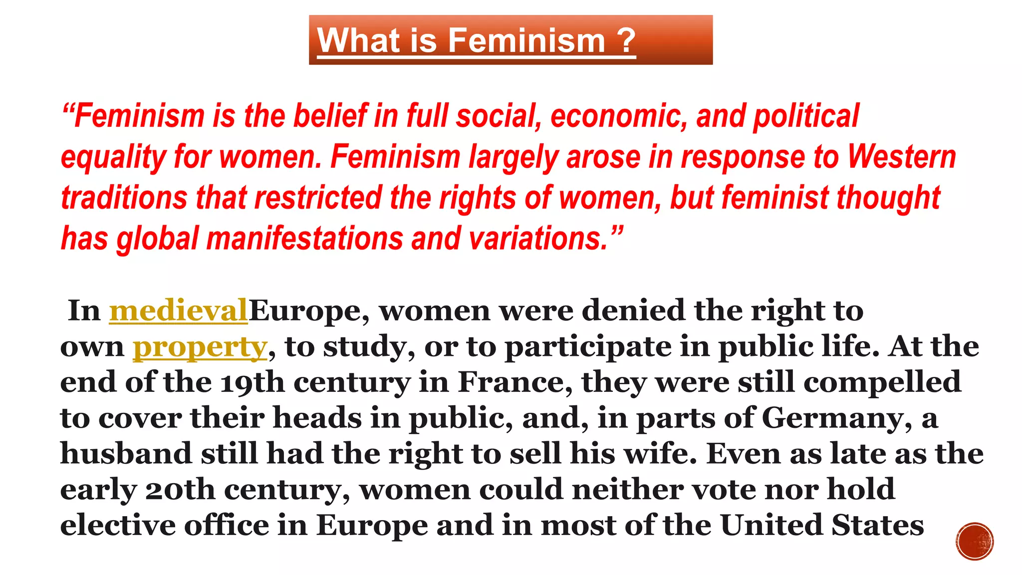 'Waves of feminism' .pptx sem 3 | PPTX