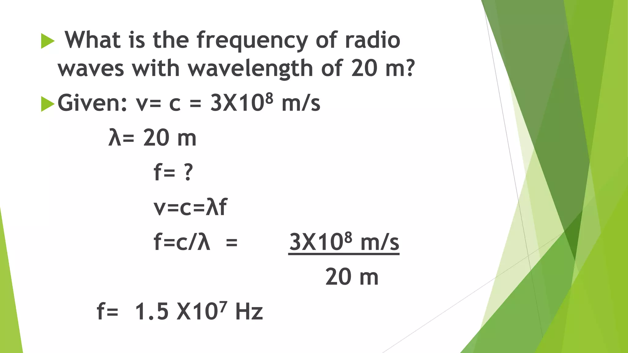 Wave speed, frequency and wavelength | PPTX