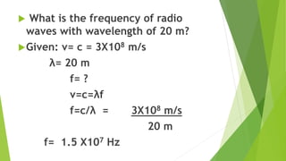 Wave speed, frequency and wavelength | PPTX