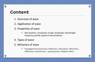 Wave(Premed physics)-Characteristics and wave properties | PDF