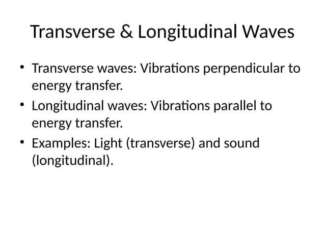 waves brief description for students gcse | PPT