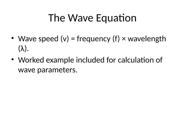 waves brief description for students gcse | PPT