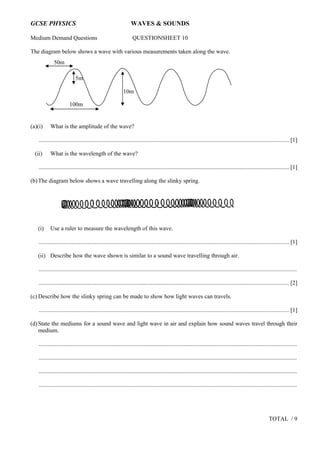 Waves questions | PDF