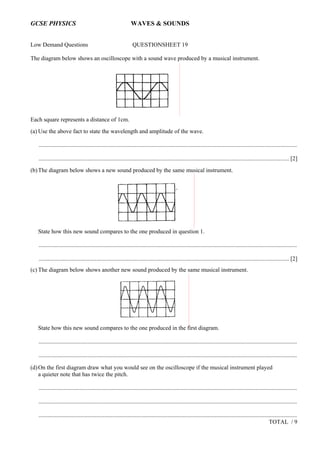 Waves questions | PDF