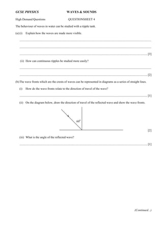 Waves questions | PDF