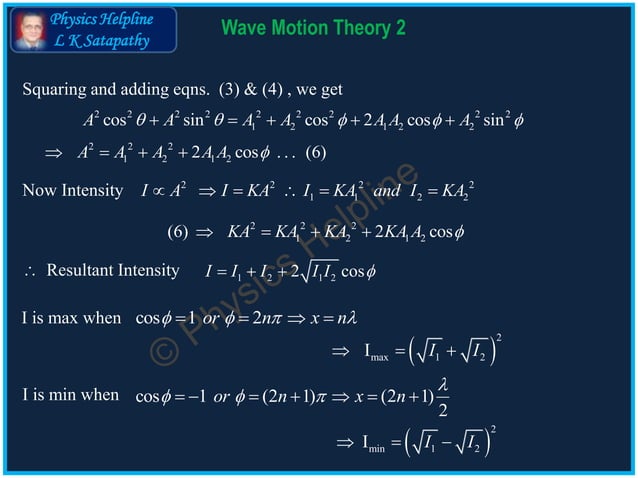 Wave Motion theory-2 | PPT