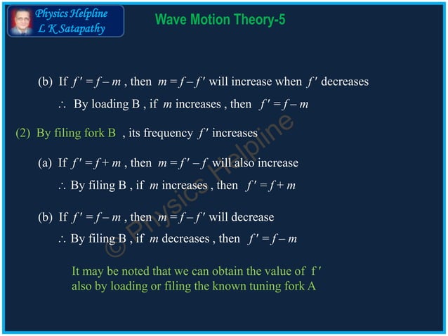 Wave Motion Theory 5/ Beats/ Doppler Effect | PPT