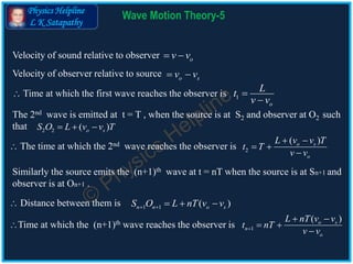 Wave Motion Theory 5/ Beats/ Doppler Effect | PPTX
