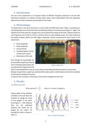 Wave tunnel lab report | PDF