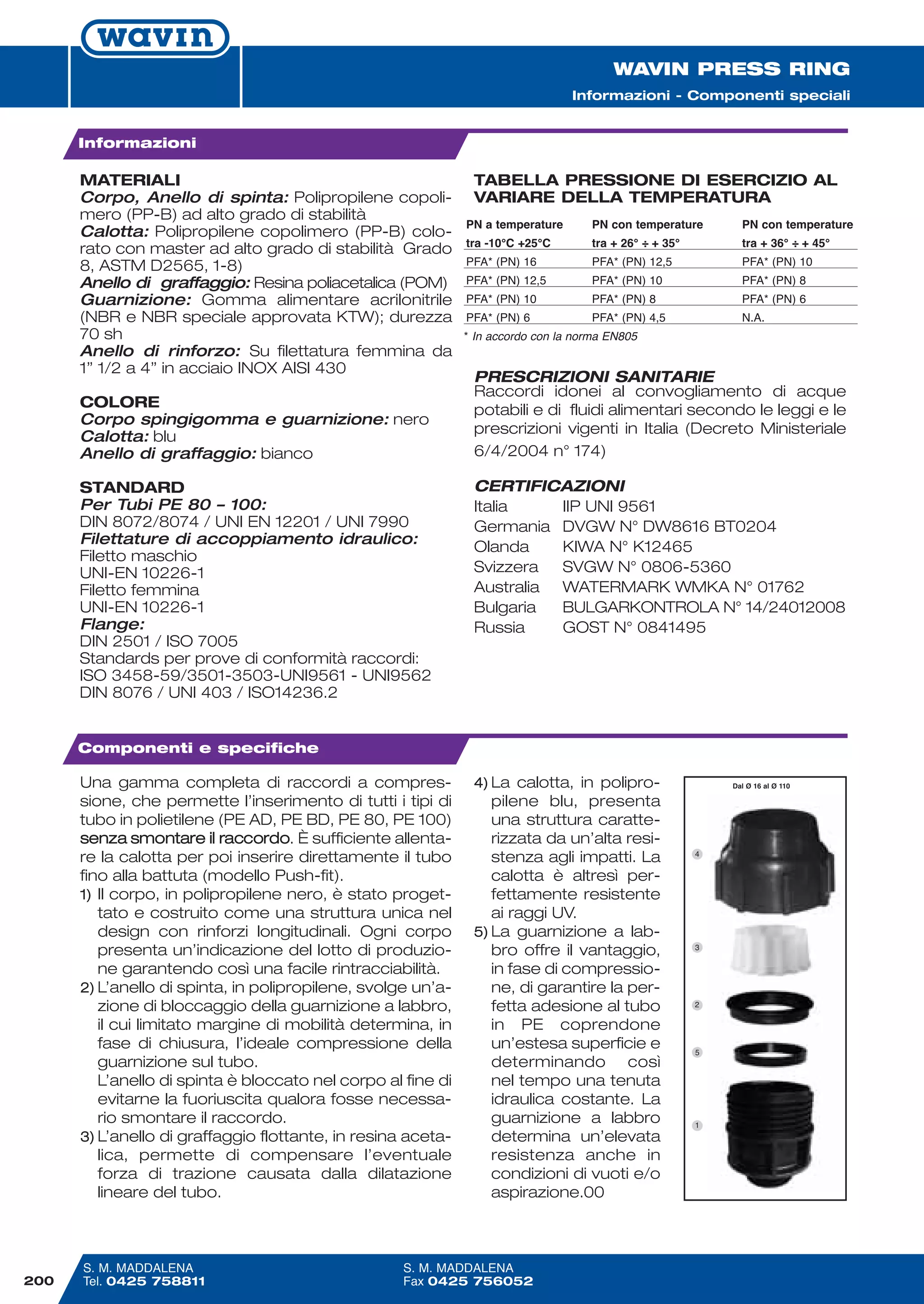 Raccordi a pressione Wavin in polipropilene - Fornid | PDF