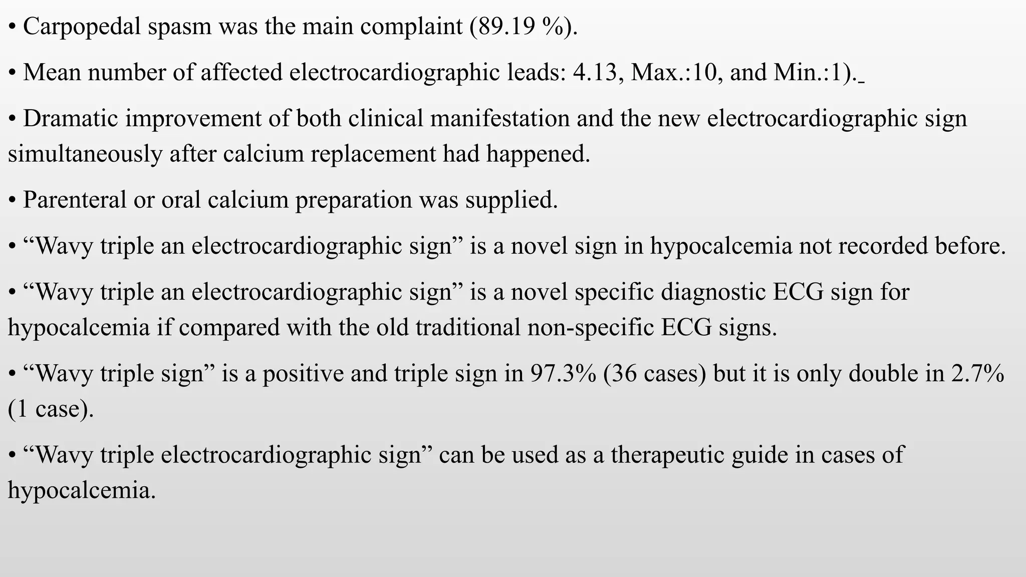 Wavy Triple An ECG Sign (Yasser’s Sign) in Hypocalcaemia-World Forum on ...