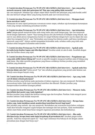 Wawancara kerja | DOC