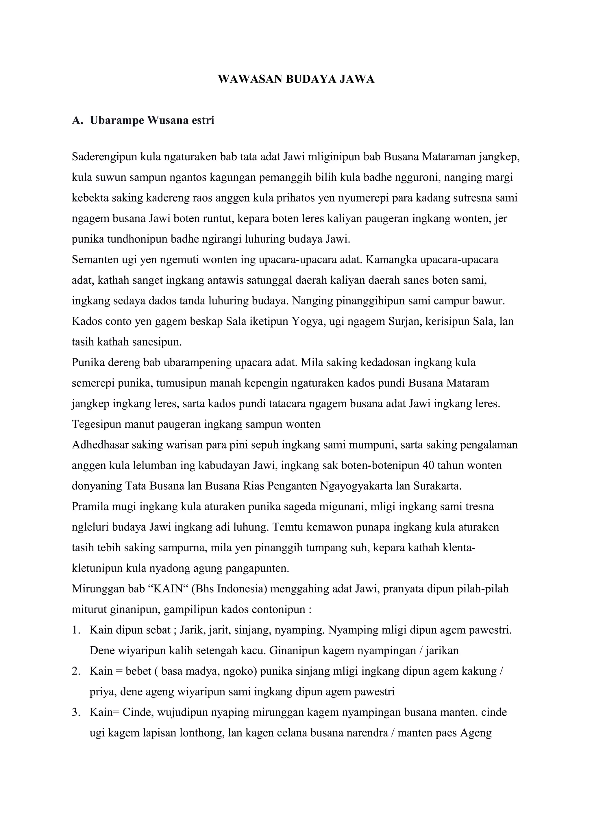 Wawasan budaya jawa | DOC