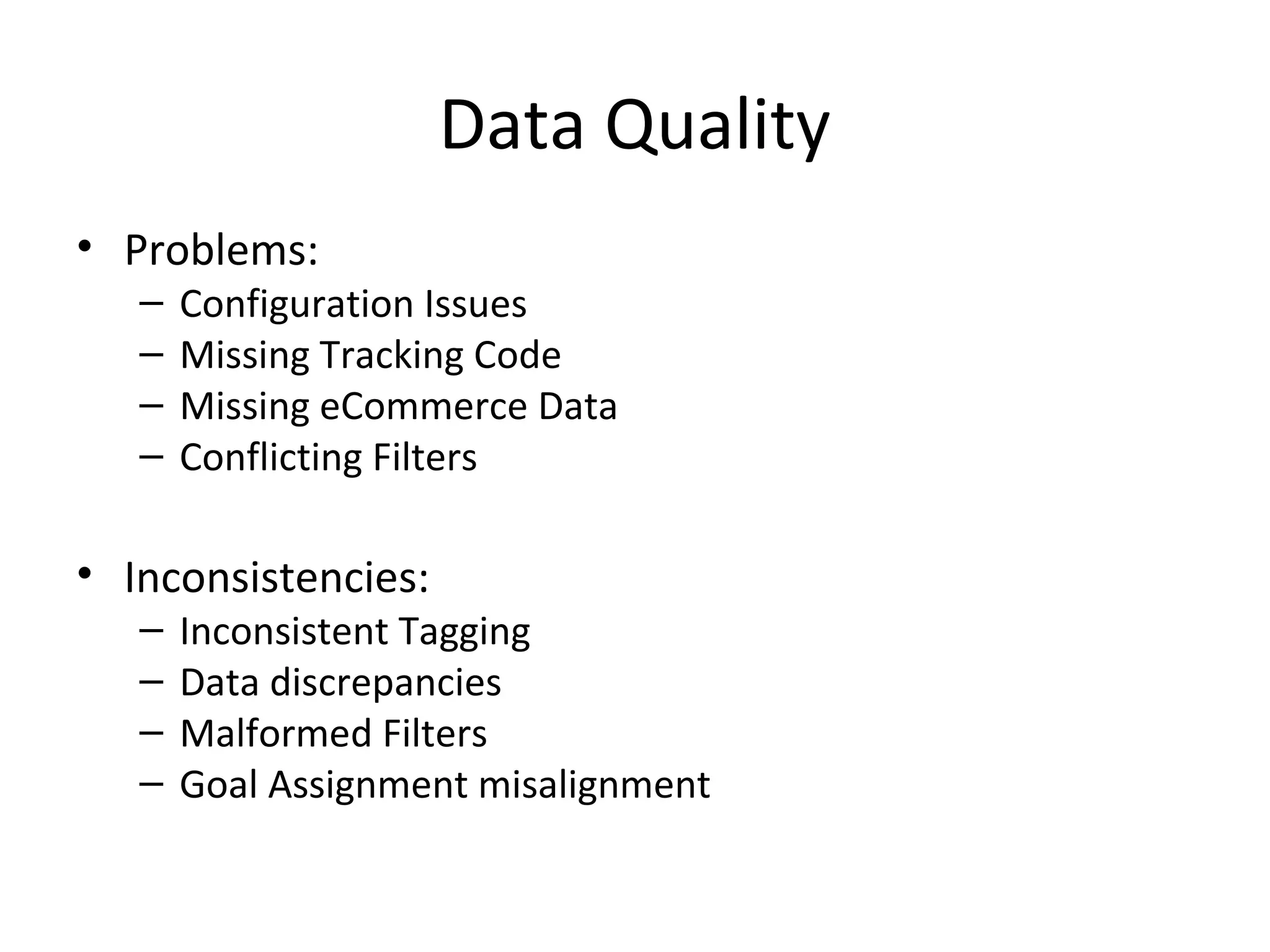 Web Analytics Quality Vs Quantity | PPT