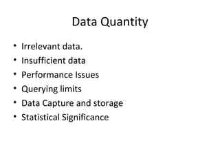 Web Analytics Quality Vs Quantity | PPT
