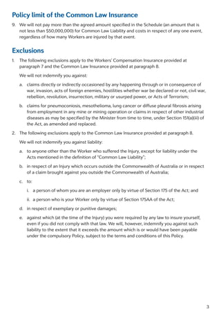 GIO WA Workers Compensation Employer Indemnity Policy | PDF