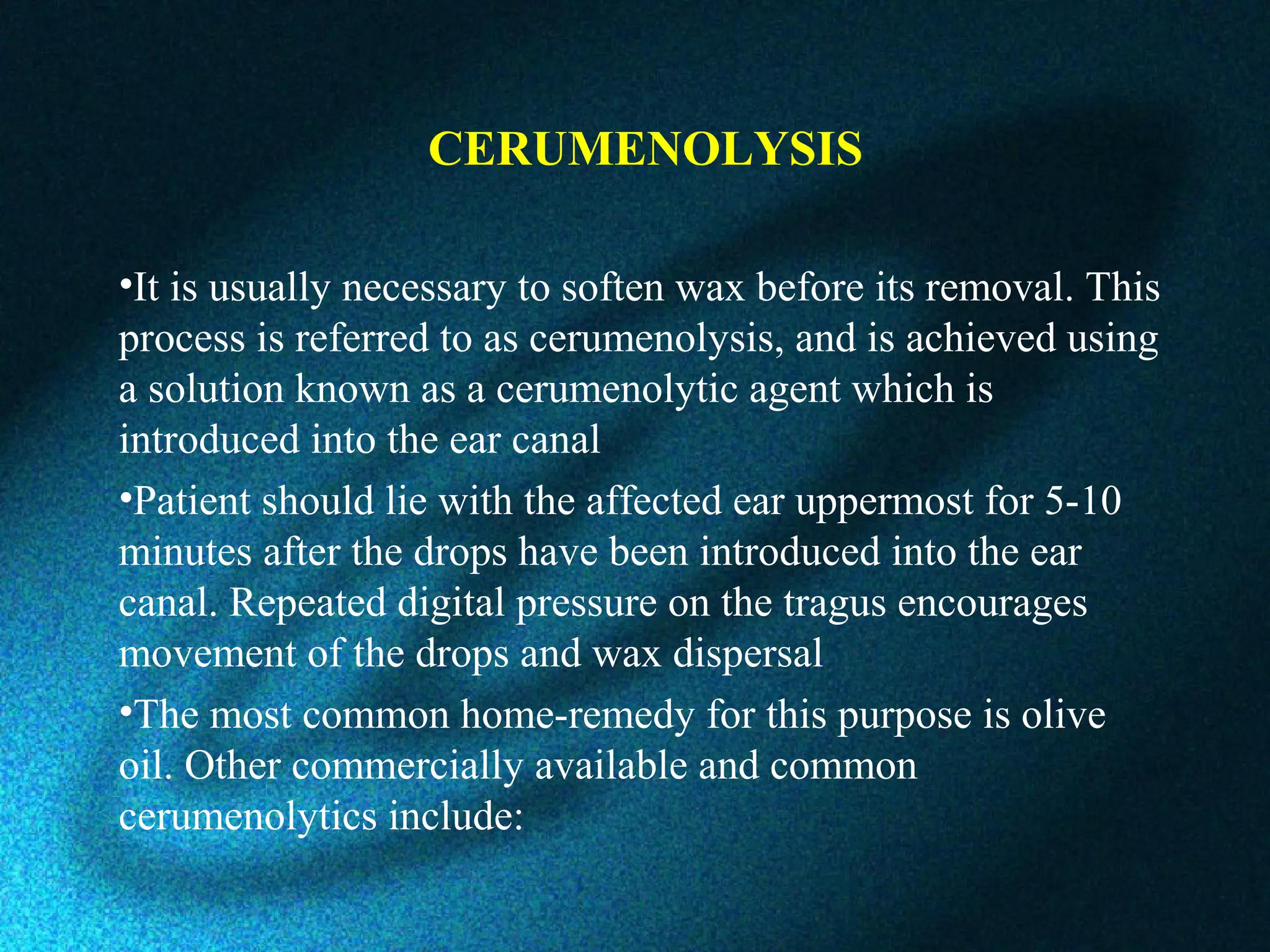 Ear Wax and syringing | PPT
