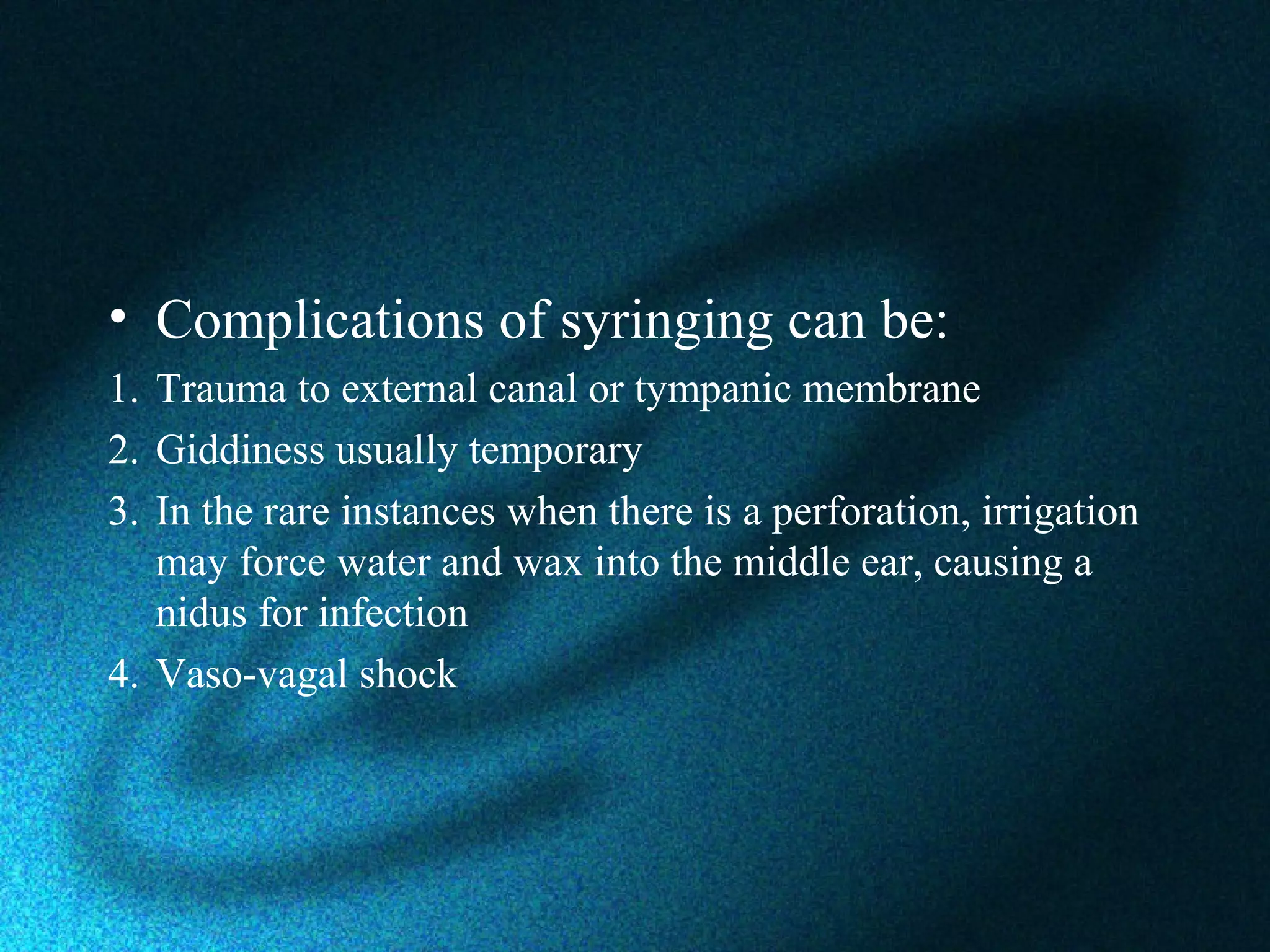 Ear Wax and syringing | PPT