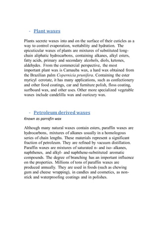 Waxes.. in details | DOCX
