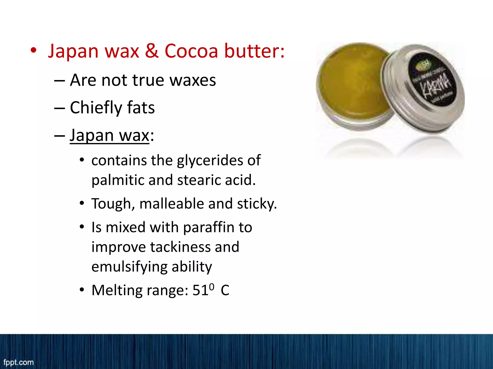 Waxes in dentistry | PPTX