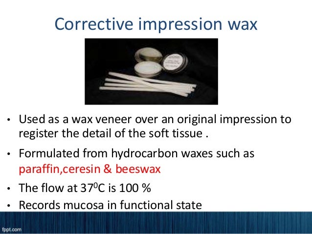 Waxes in dentistry