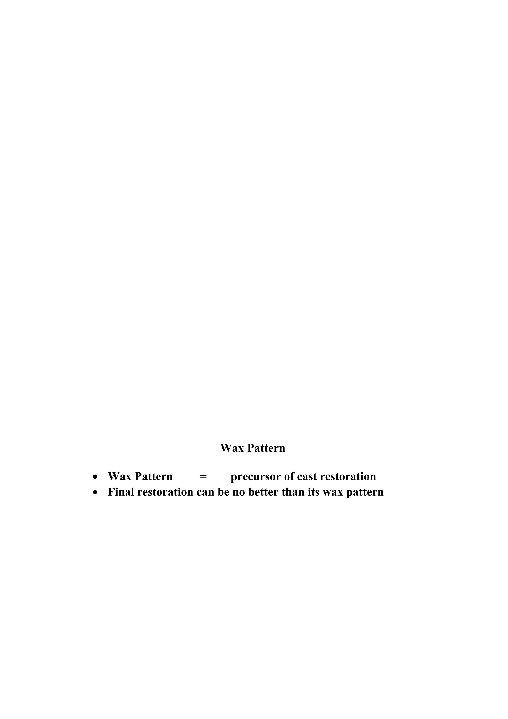 Wax Pattern Pdf