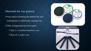 wax patterns for fixed restorations., pdf | PDF