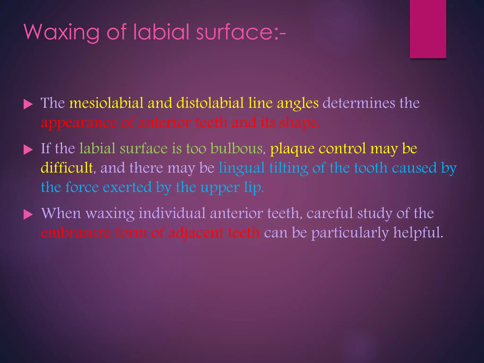Wax patterns fabrication for fixed partial dentures | PPTX