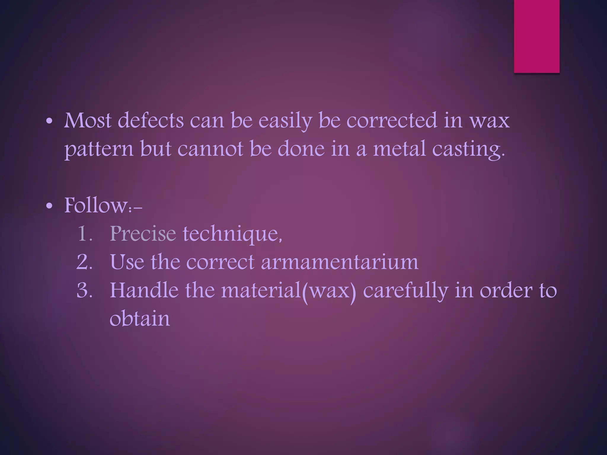 Wax patterns fabrication for fixed partial dentures | PPTX