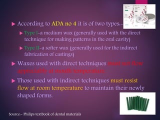 Wax patterns fabrication for fixed partial dentures | PPTX