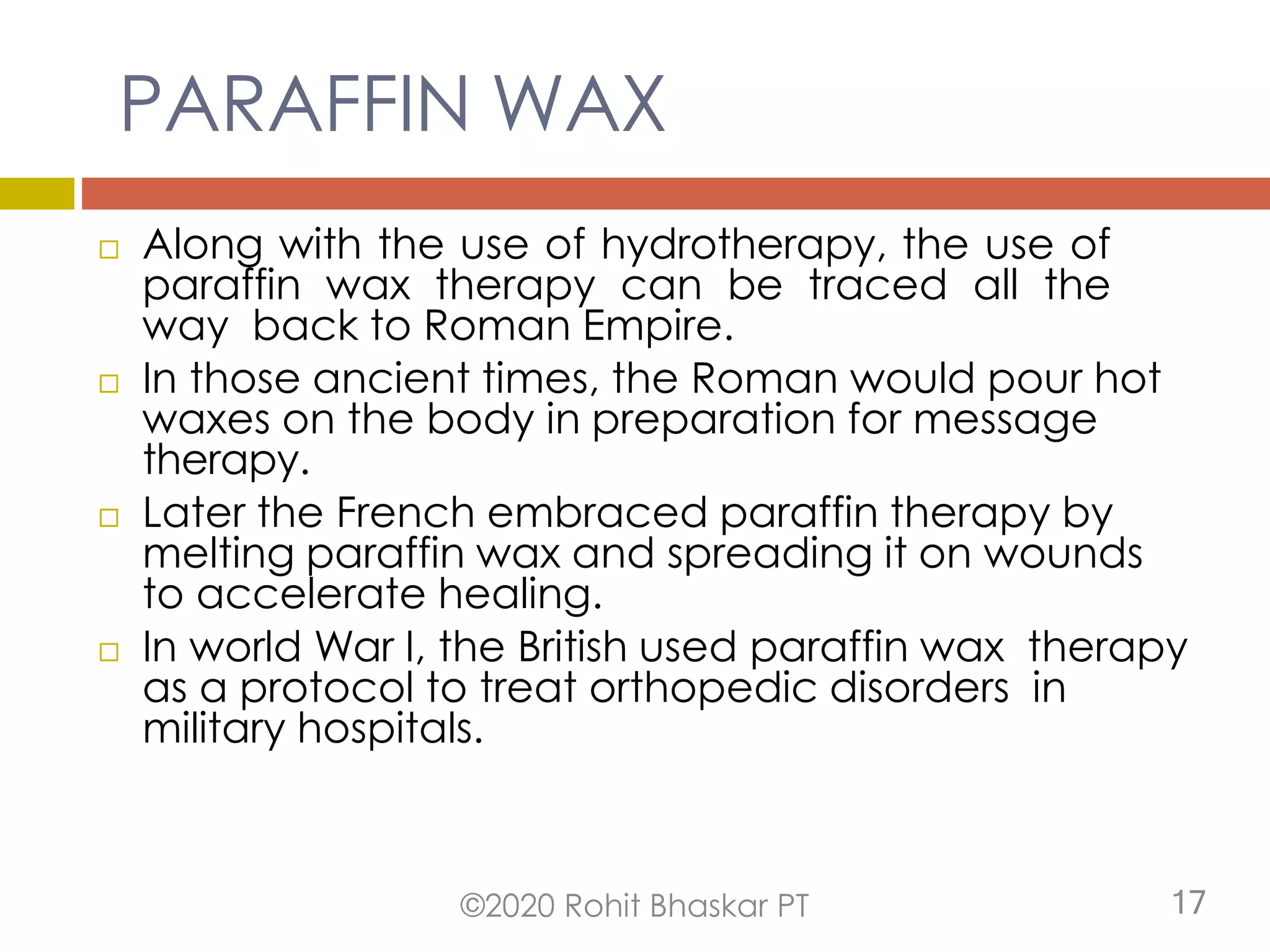 Wax Therapy - Techniques, Indiactions and Contraindications - Dr Rohit ...