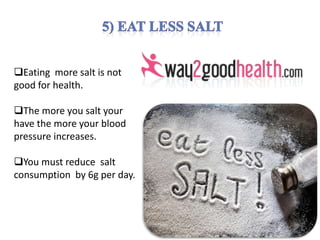 8 Healthy Food Tips - Way2goodhealth | PPT