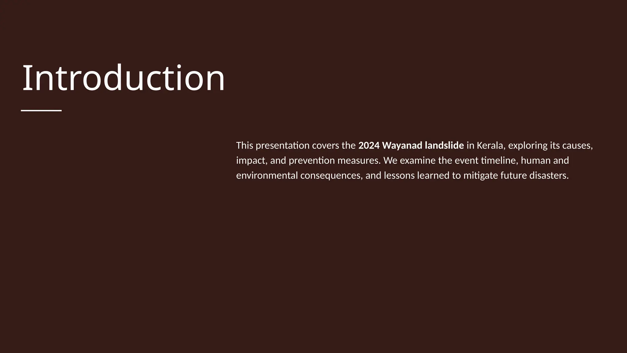 Wayanad Landslide Presentation 2024.pptx