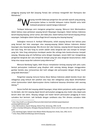 Wayang Dalam Dakwah Islam Di Nusantara | PDF