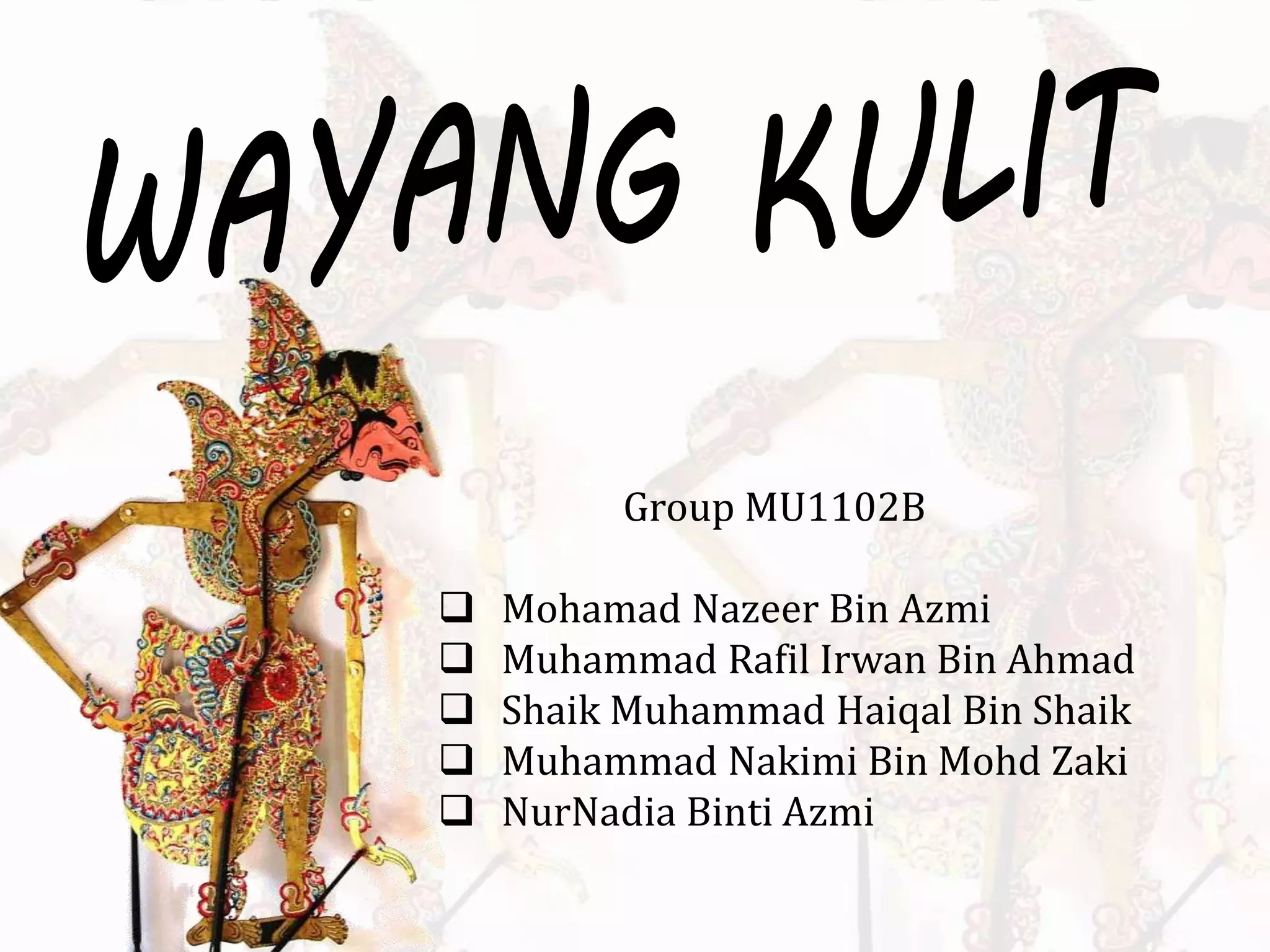 Wayang kulit [recovered] (2) | PPTX
