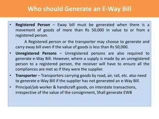 waybill PPT_new presentation on GST rules | PPTX