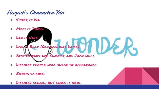 Wonder August Character Project