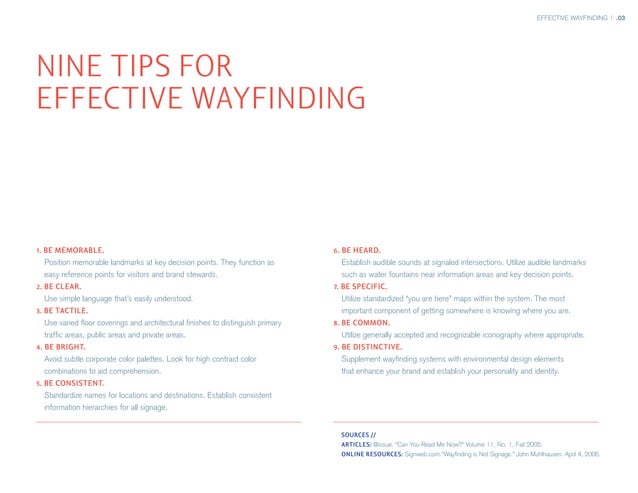 Nine Tips for Effective Wayfinding | PDF