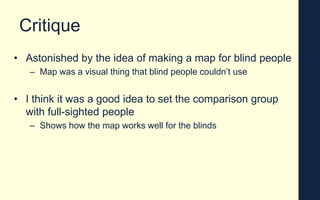 Wayfinding without visual cues | PPTX | Digital Audio | Computer Software and Applications