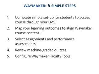 Personalized Learning in 5 Simple Steps: Waymaker Business Courses | PPT